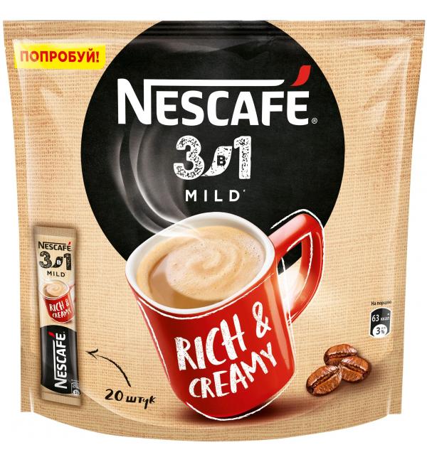Кофе растворимый 3 в 1 Nescafe Mild 145г купить по цене 12.21 руб. в Минске
